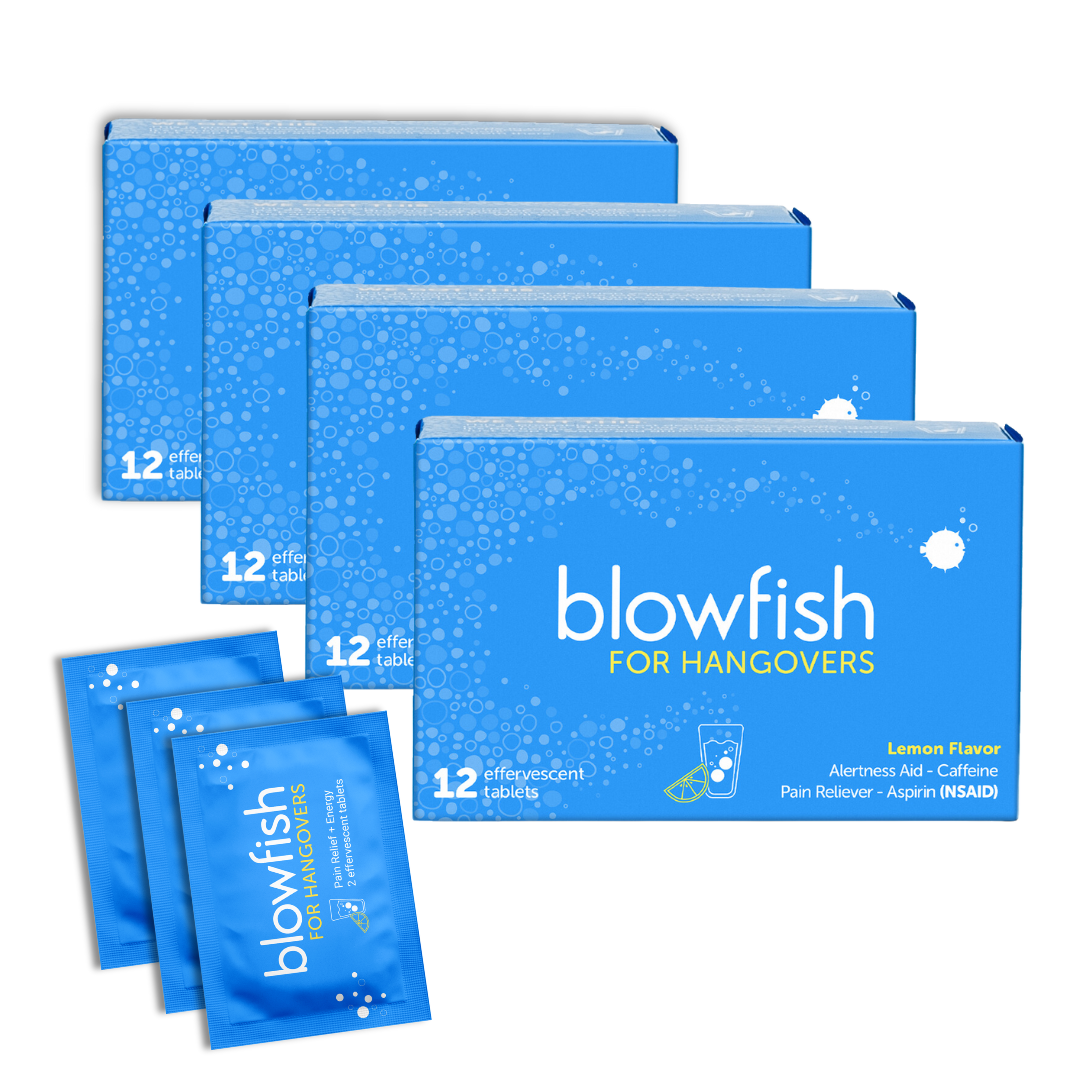 Blowfish for Hangovers | Four Box Bundle | 4x12 Tablet Boxes